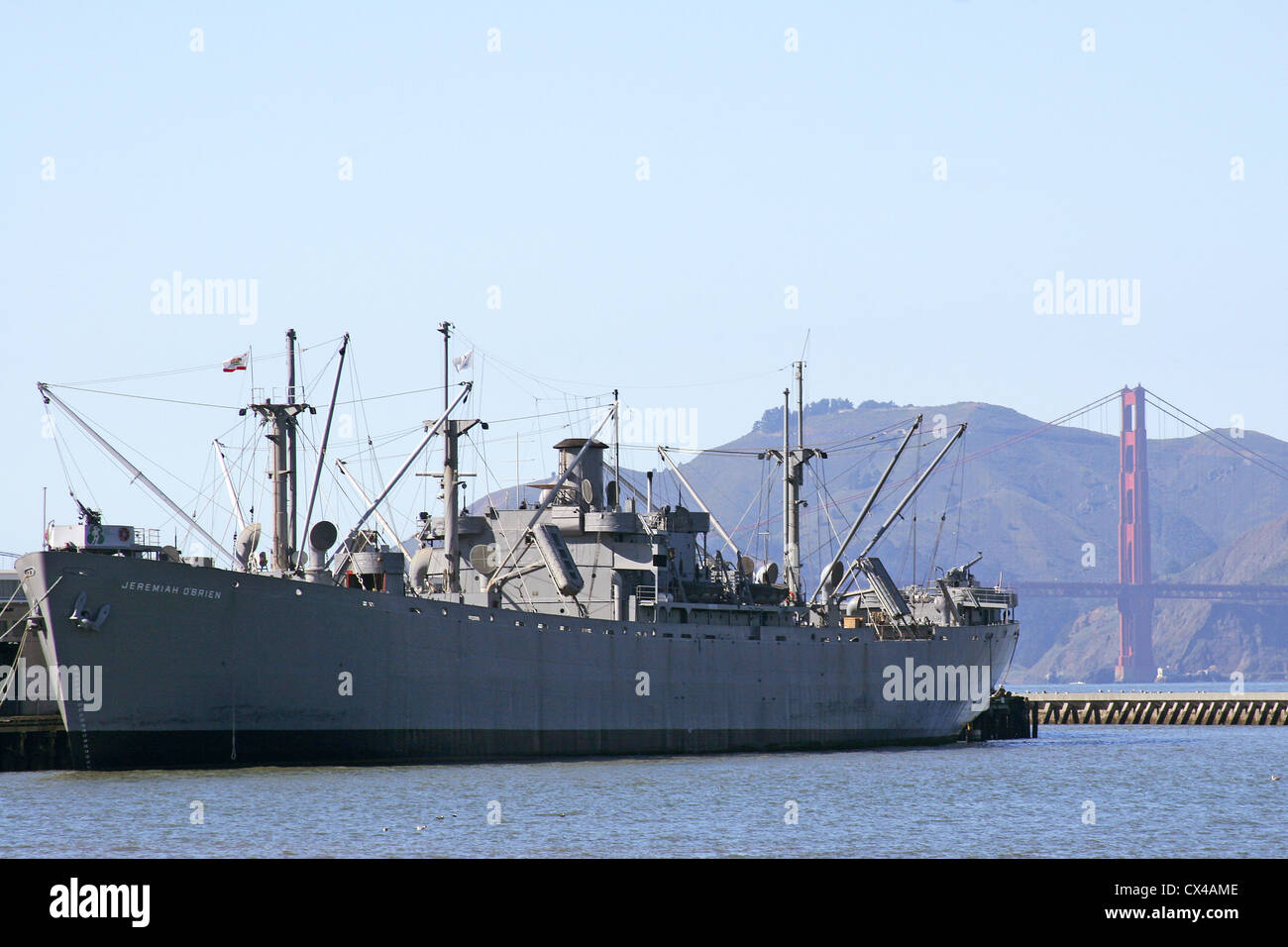 The Liberty Ship SS Jeremiah O'Brien docked at Pier 45 in San Francisco ...