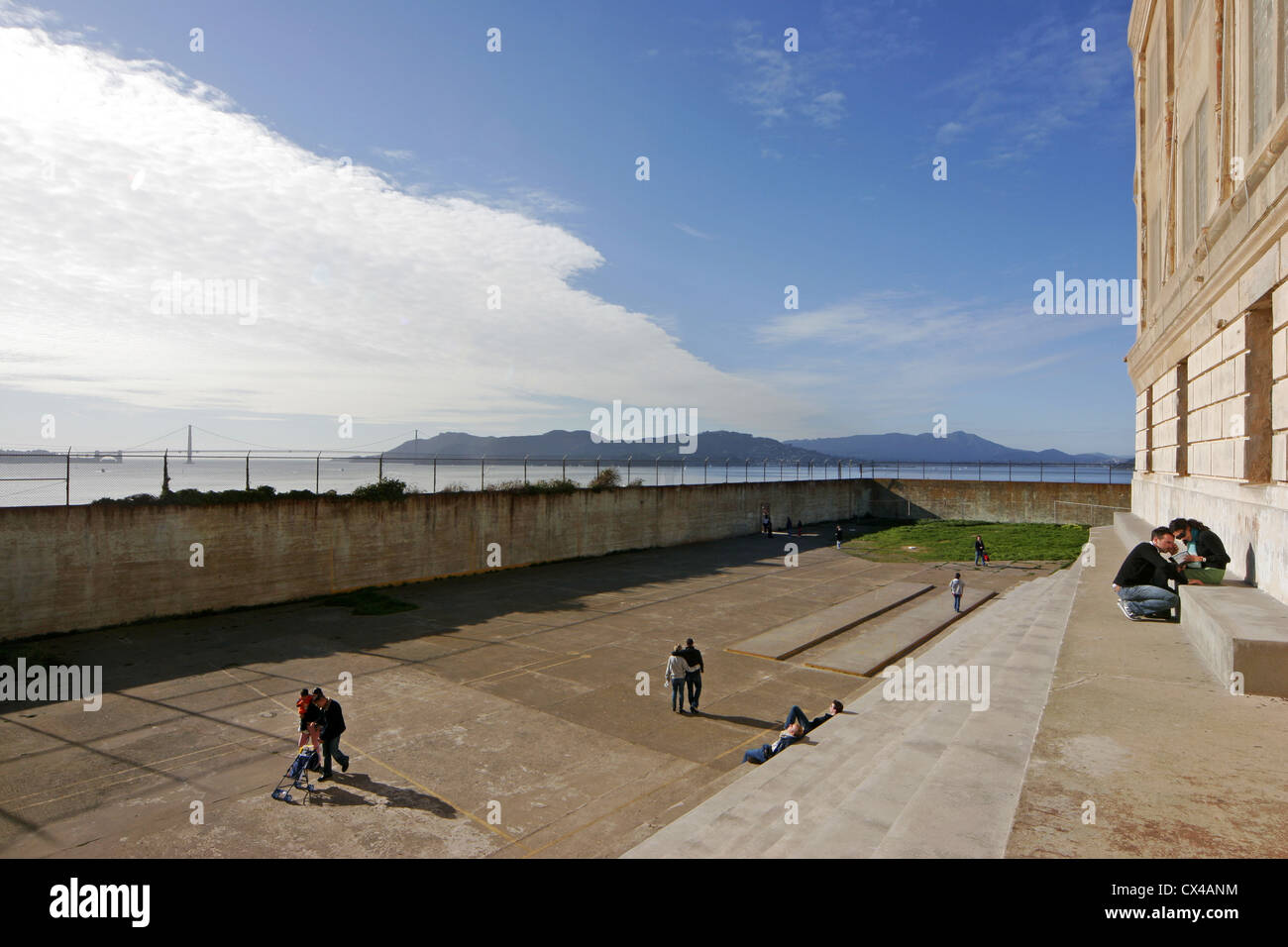 Exercise yard alcatraz prison national hi-res stock photography and ...