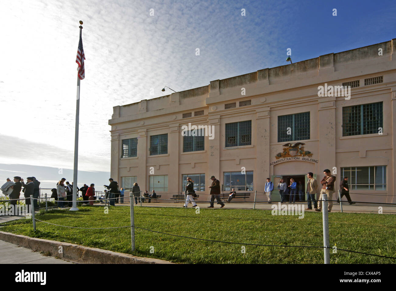 The Alcatraz prison administration building, San Francisco Bay ...