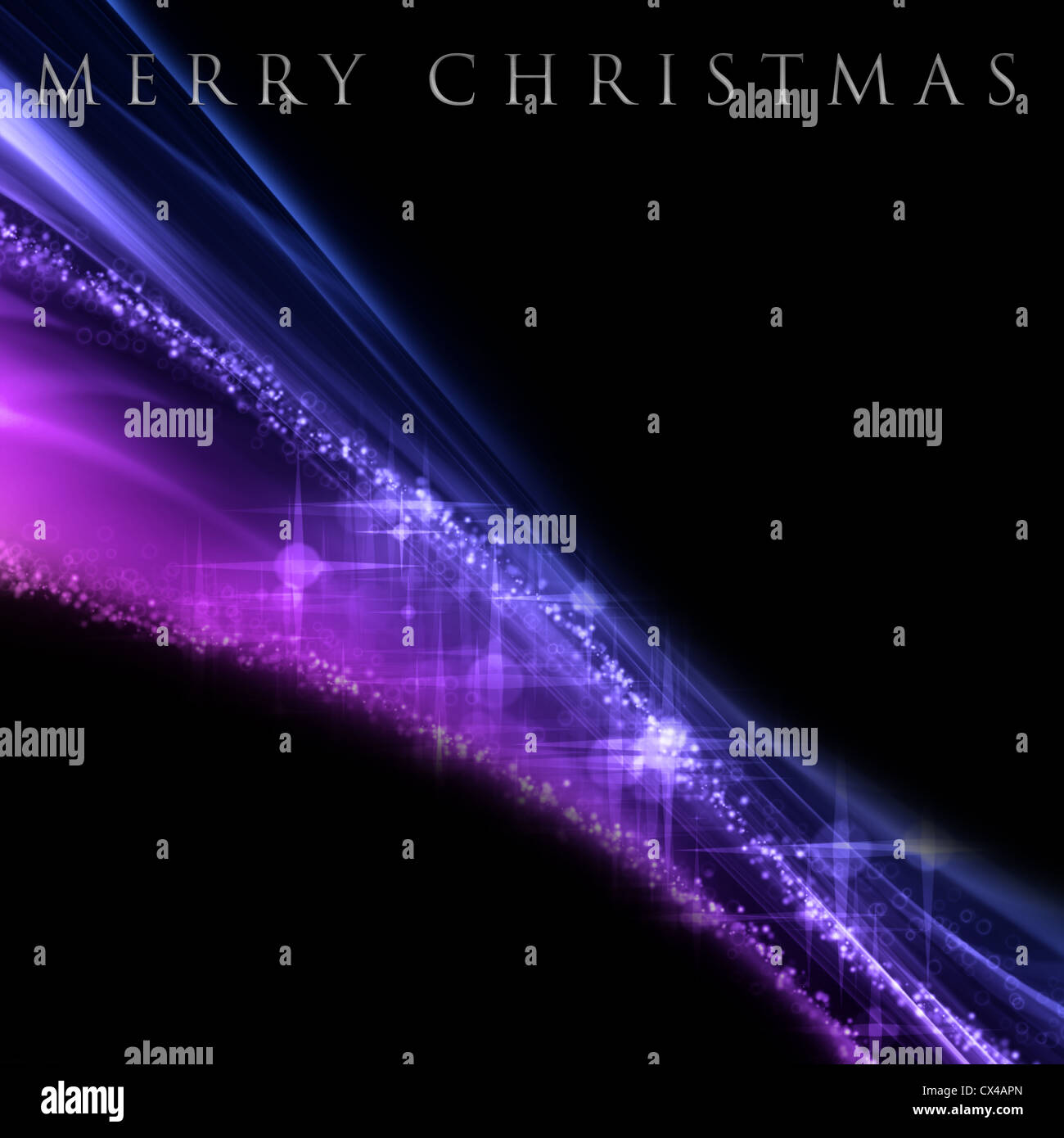 Fantastic Christmas wave design with snowflakes and glowing stars Stock ...