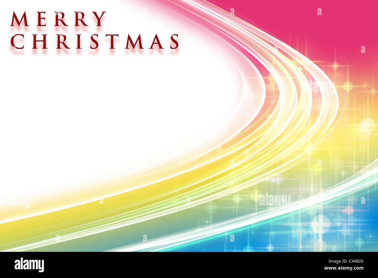 Fantastic Christmas wave design with glowing stars Stock Photo - Alamy