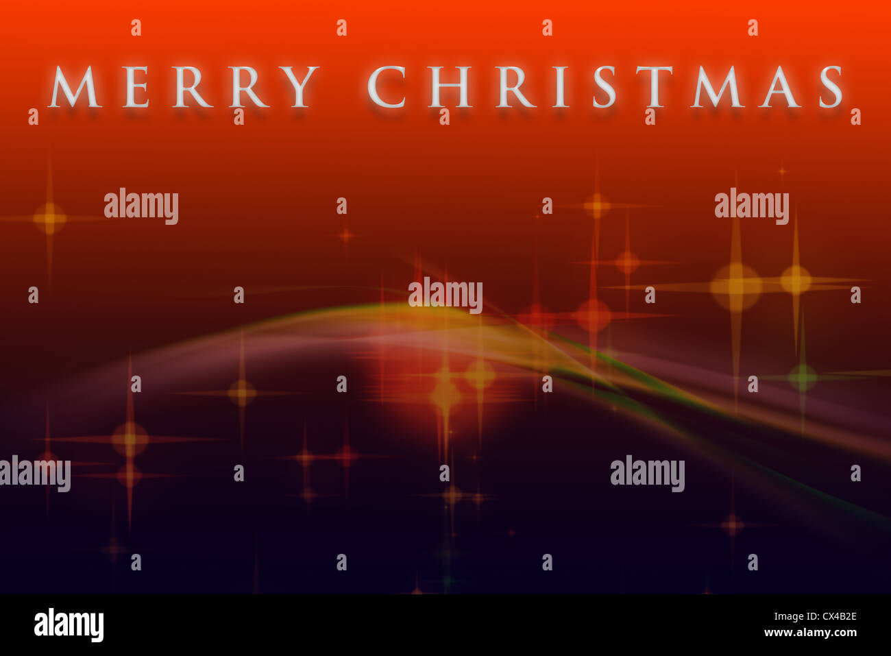 Fantastic Christmas wave design with glowing stars Stock Photo - Alamy