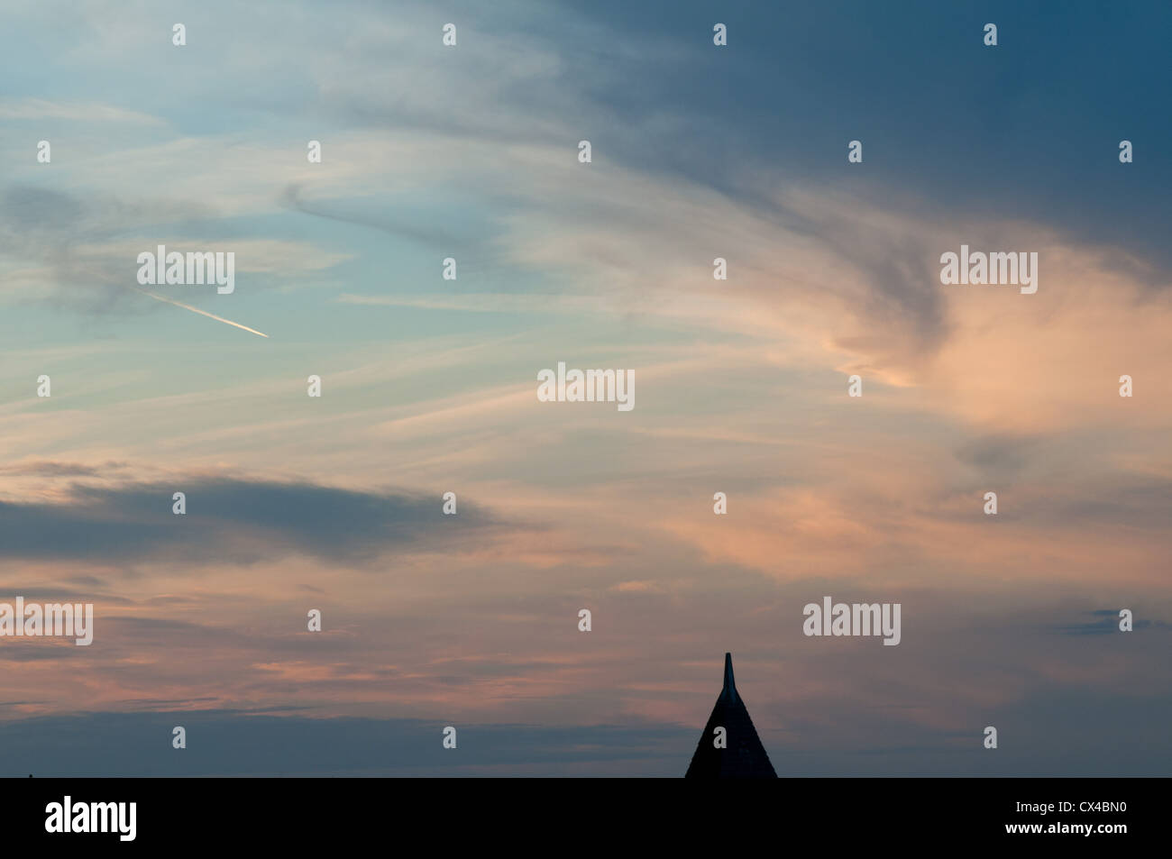 Beautiful dramatic summer sunset sky in the Loire Valley, France Stock ...