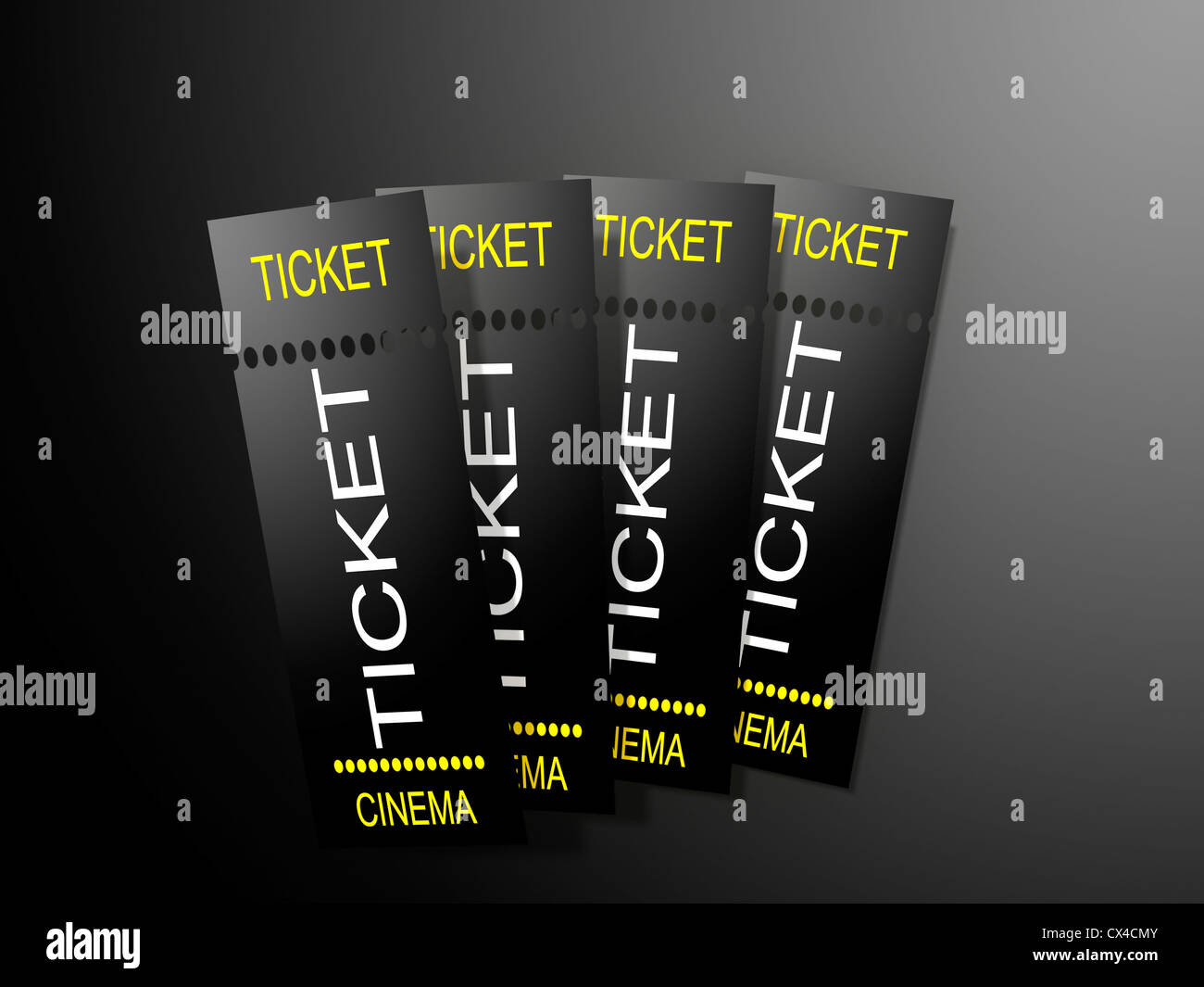Cinema ticket on dark background Stock Photo - Alamy
