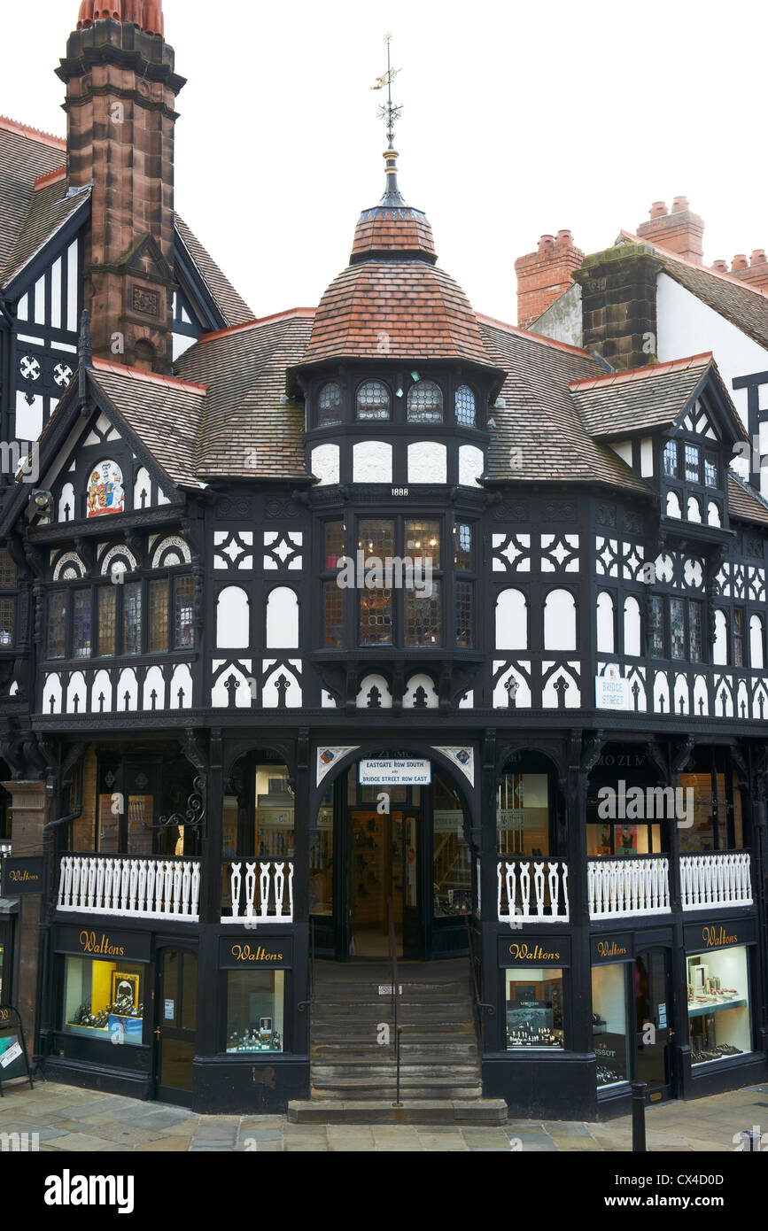 Entrance to Eastgate Row and Bridge Street Row Chester Cheshire UK ...