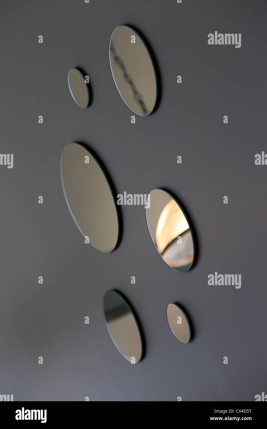 Mirrors on Wall Round Stock Photo - Alamy