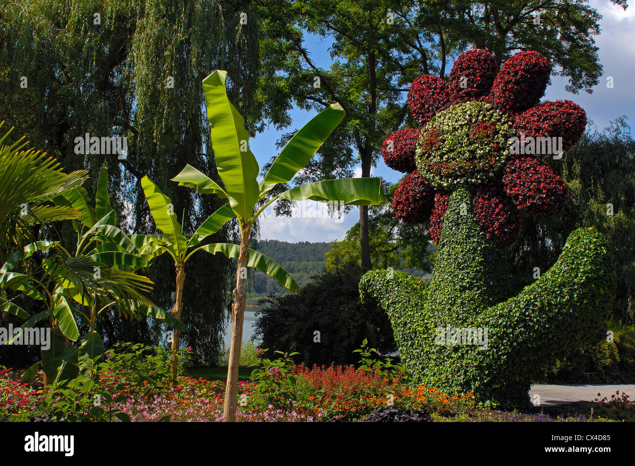 Mainau, Flower Island, Flowers sculpture, Baden-Wuerttemberg, Germany ...