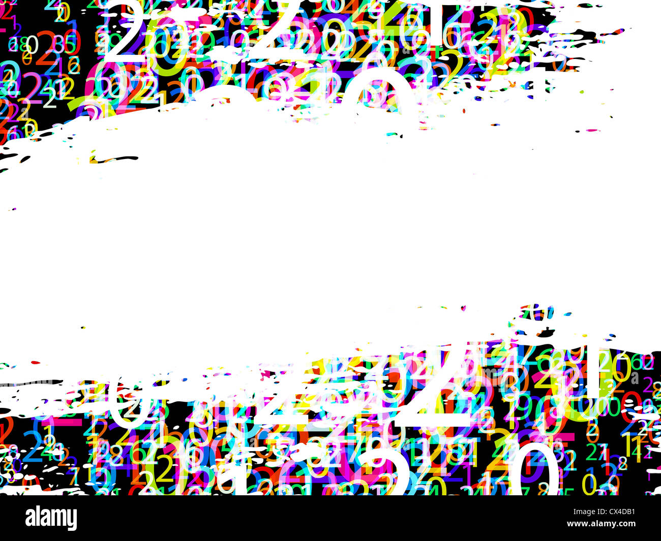 abstract colorful composition of numbers Stock Photo - Alamy