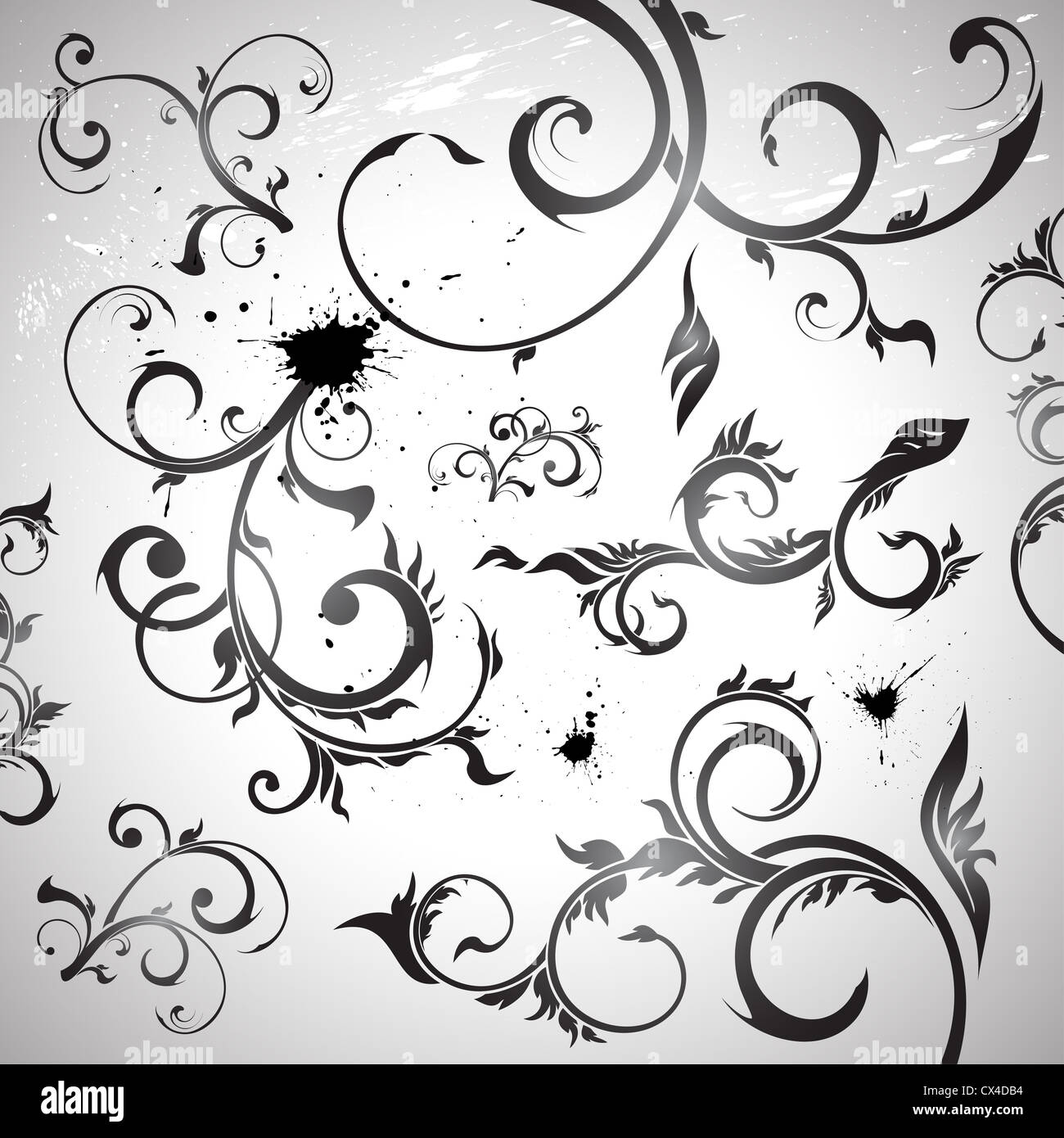 floral design elements Stock Photo - Alamy