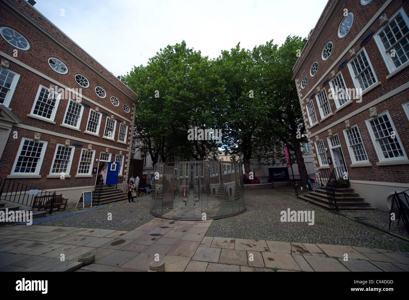 Dan Graham’s 2-Way Mirror Cylinder Bisected By Perforated Stainless ...