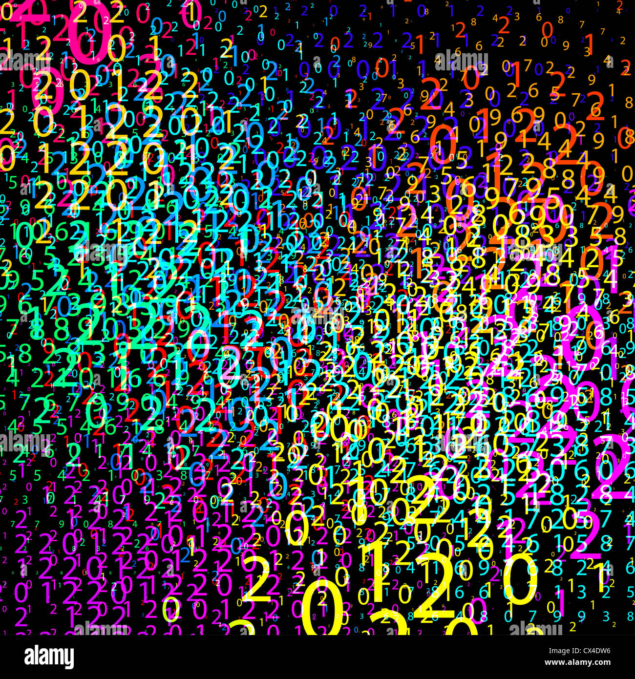 abstract colorful composition of numbers Stock Photo - Alamy