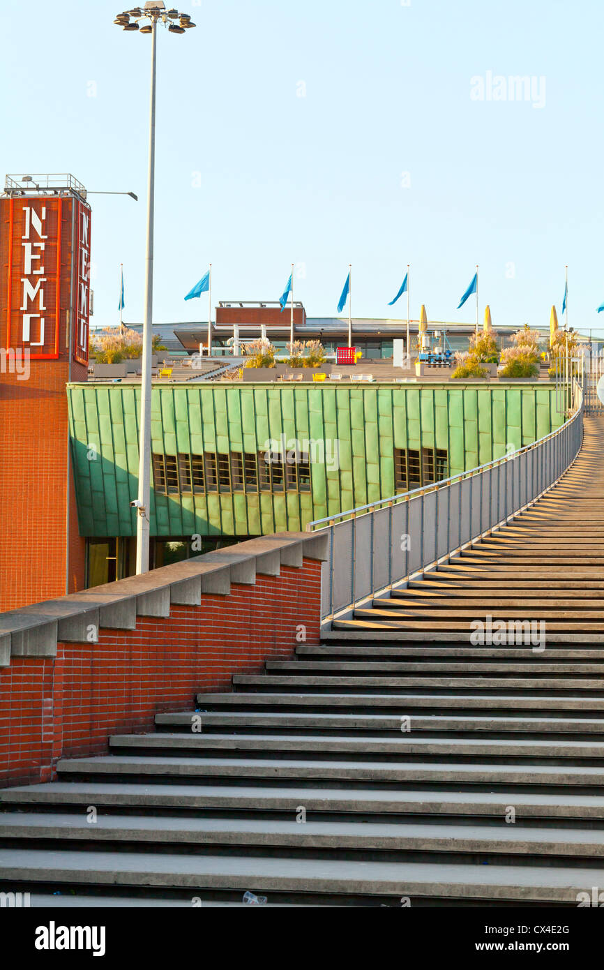 Amsterdam: Stairs at the Nemo science and technology center - Amsterdam ...
