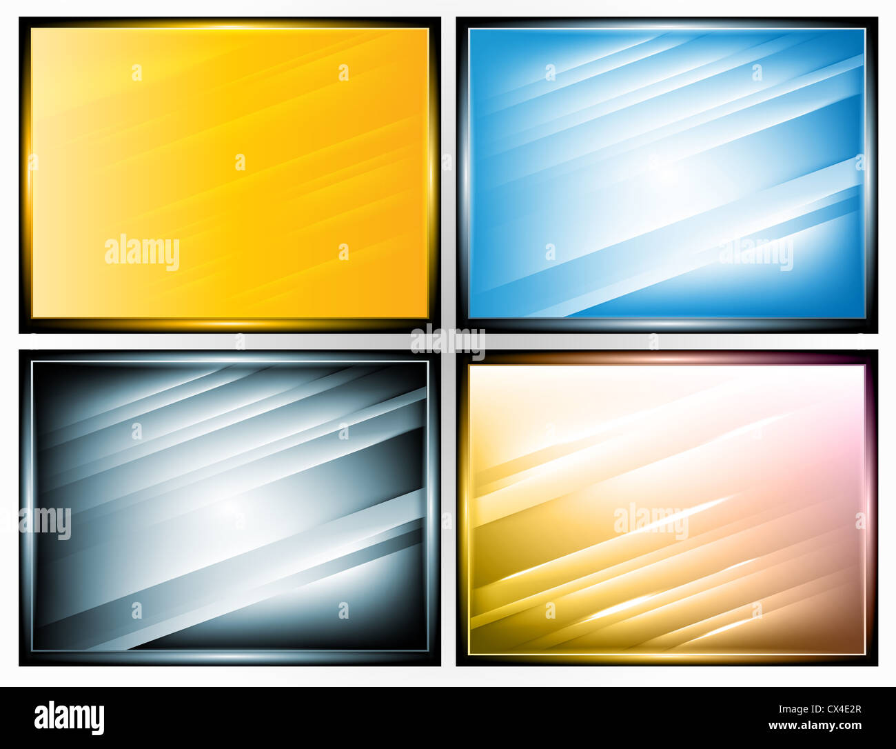 set of 3d frame with stripes, computer graphic Stock Photo - Alamy