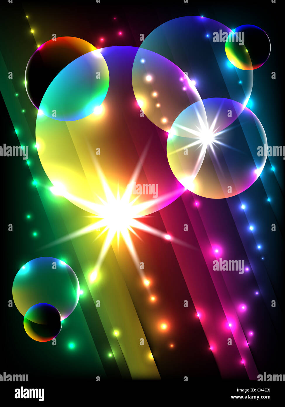 abstract stylized colorful bubbles, with transparency effect Stock ...