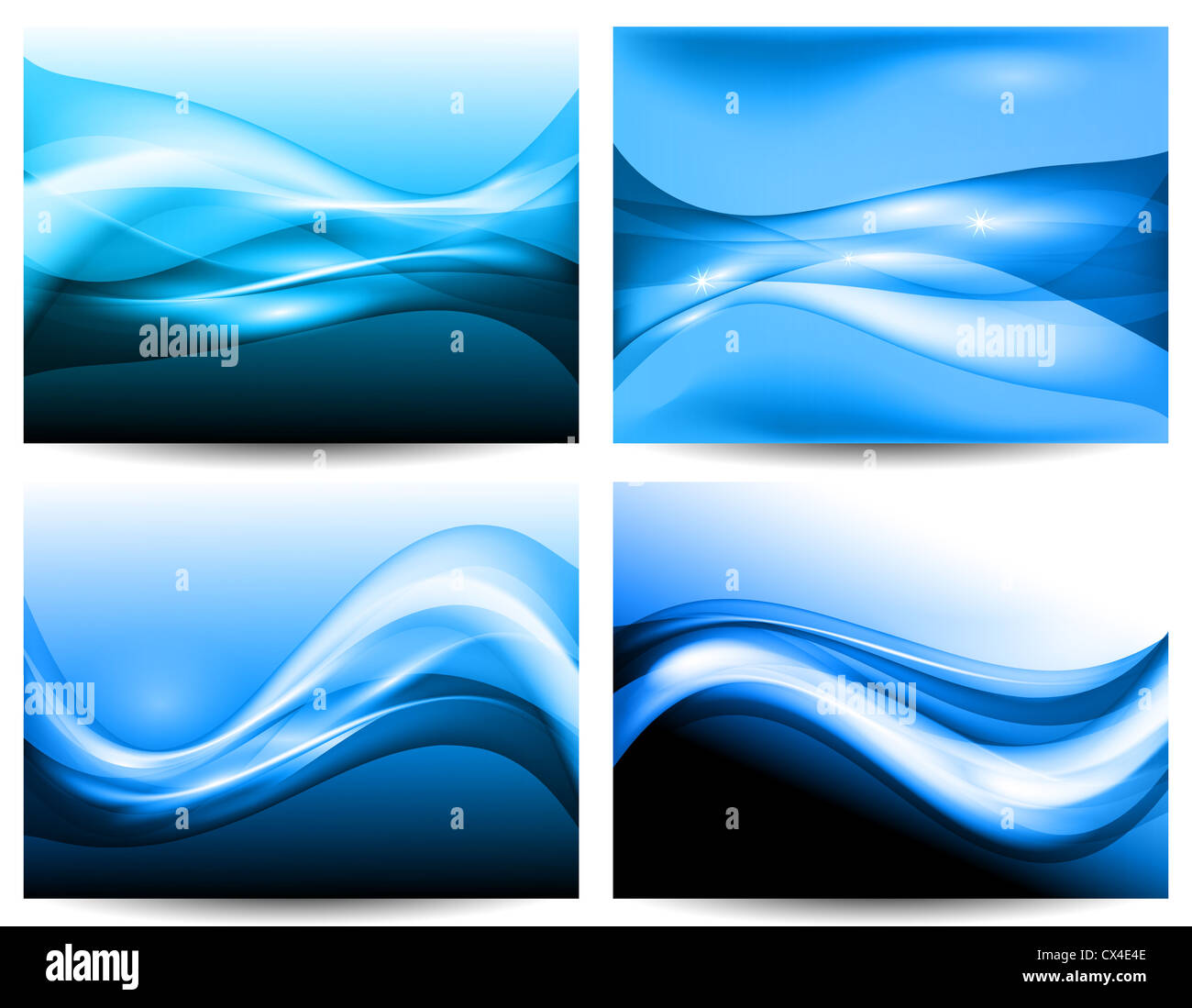 Stylized waves set hi-res stock photography and images - Alamy
