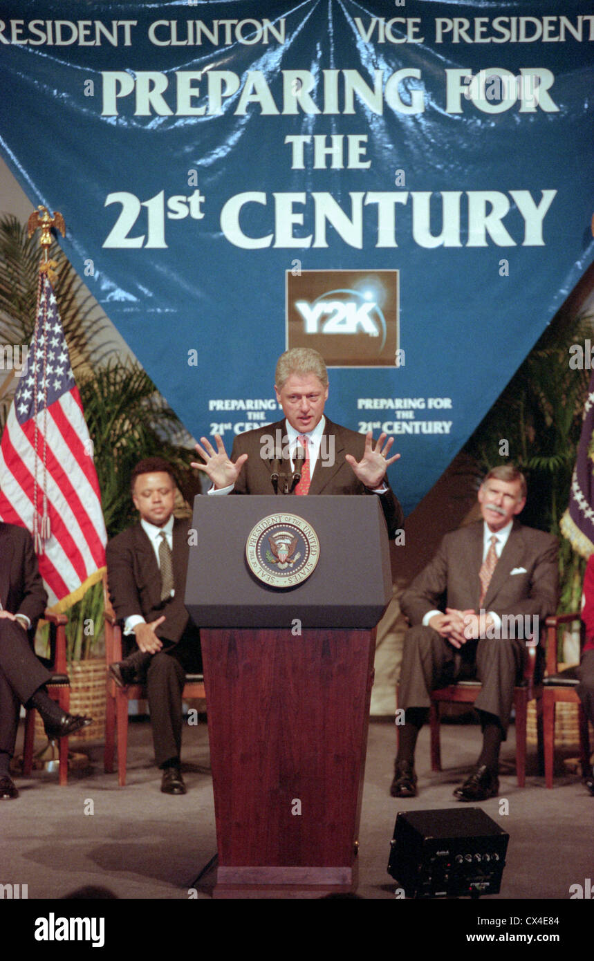 President Bill Clinton discusses the computer glitch known as the Year ...