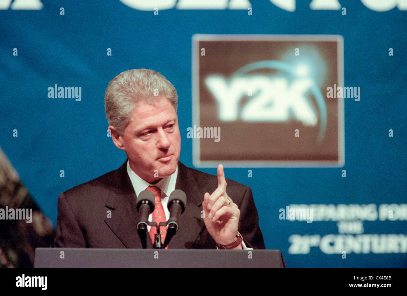 President Bill Clinton discusses the computer glitch known as the Year ...