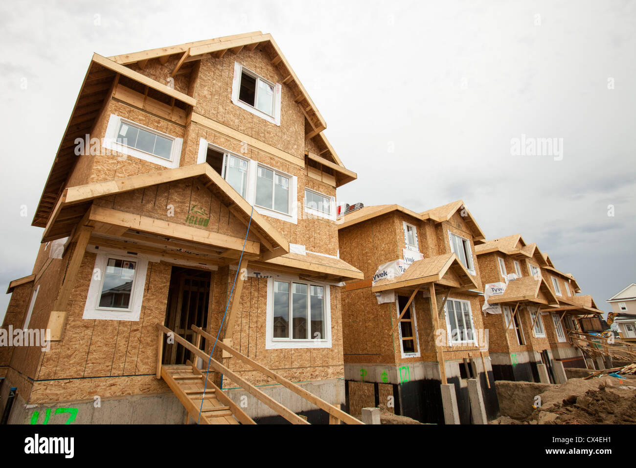 Rows of new houses being built in Fort McMurray to house tar sands ...