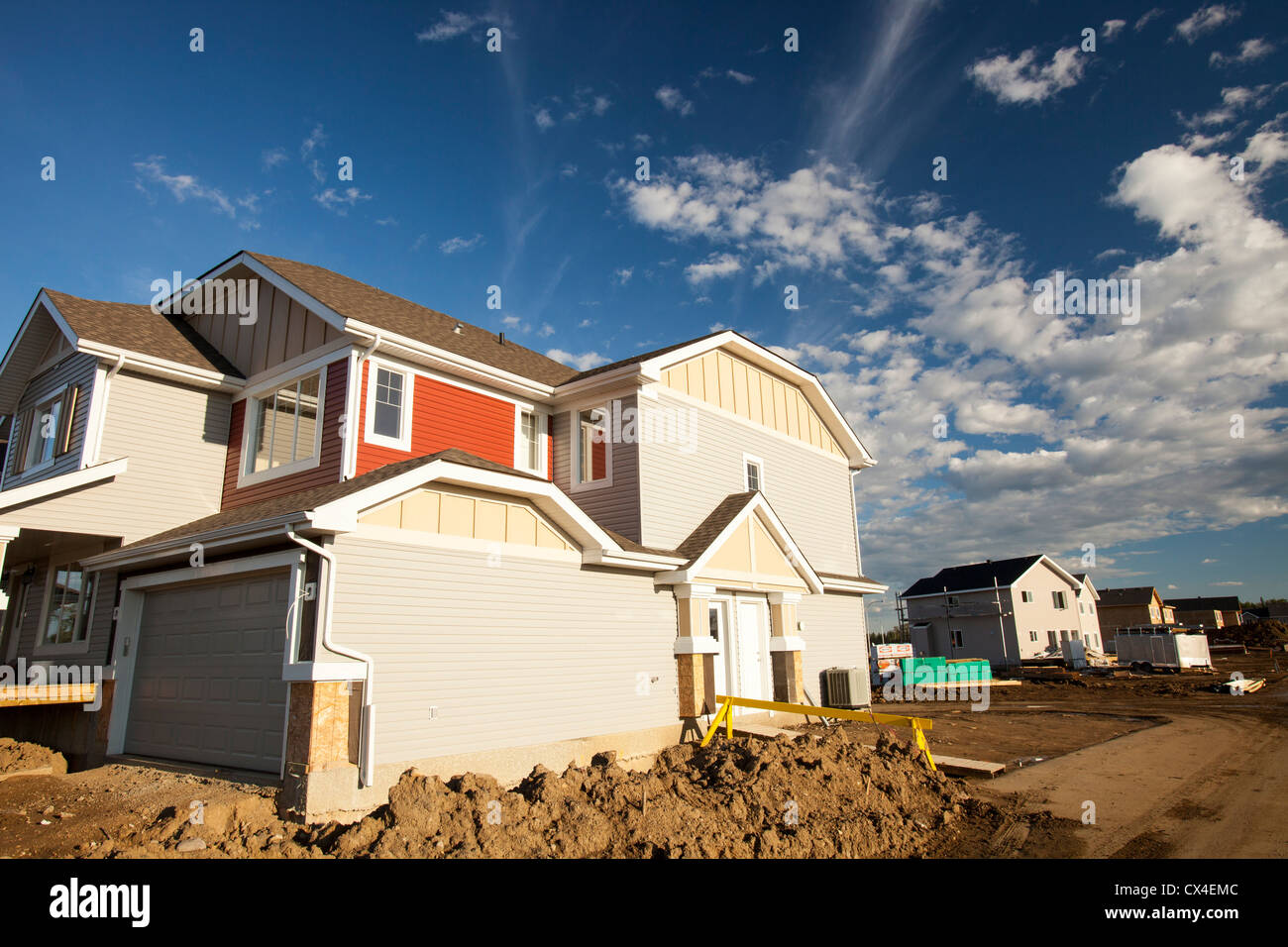 Rows of new houses being built in Fort McMurray to house tar sands ...