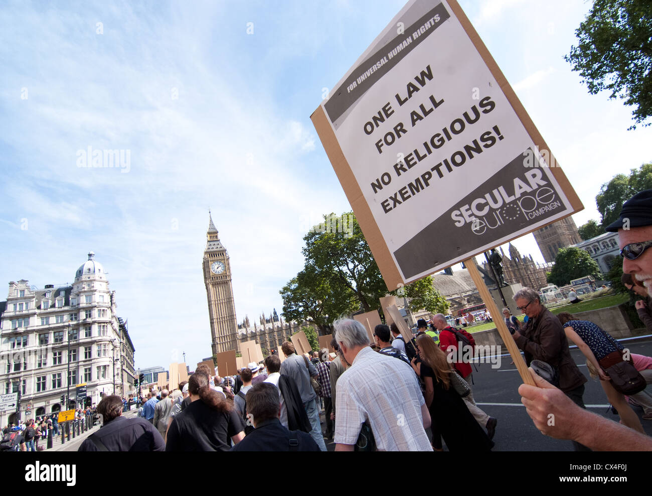 “Secular Europe Campaign” in the annual protest march in central London ...