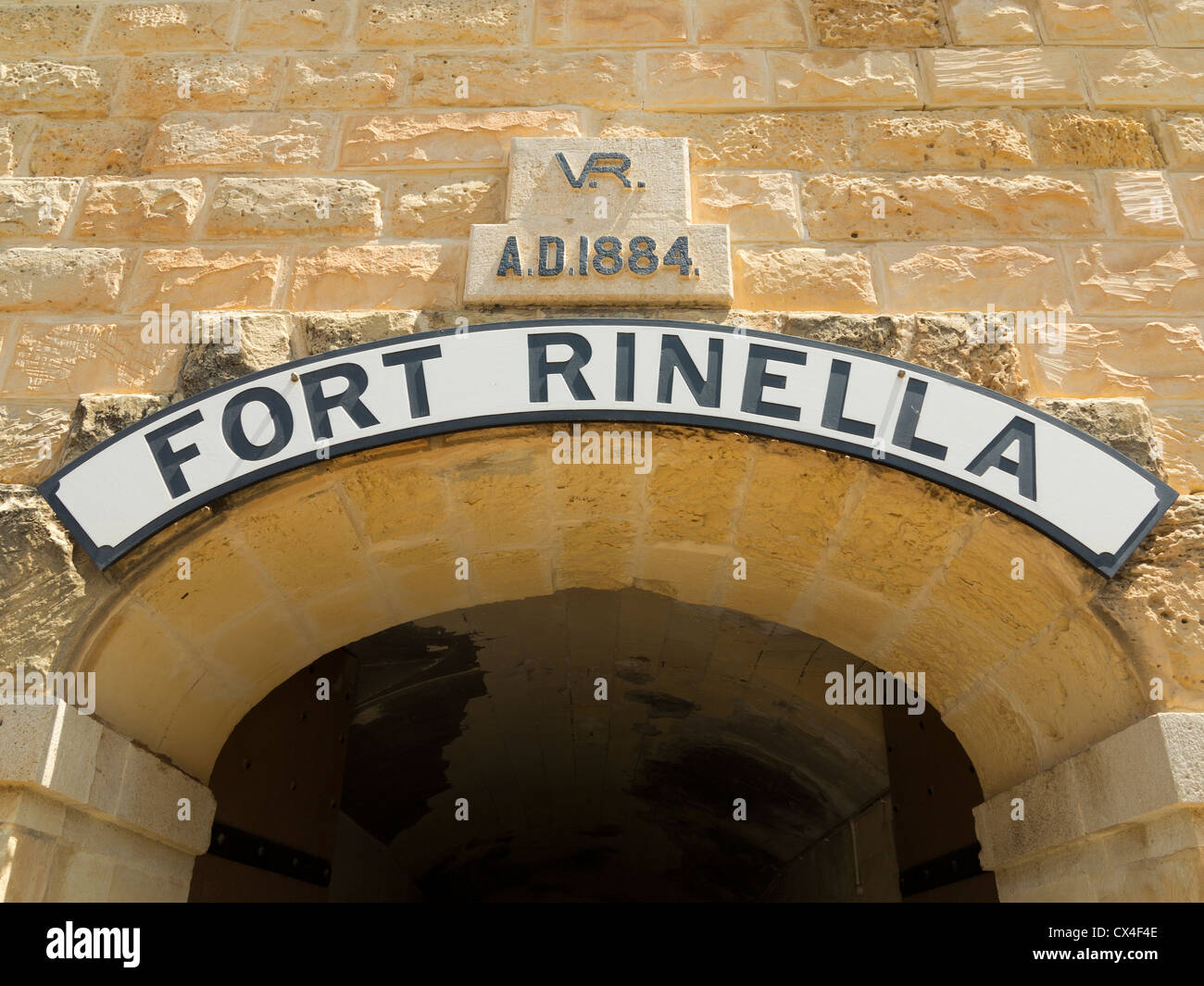 Entrance to Fort Rinella, St Rocco Road, Kalkara, Island of Malta ...