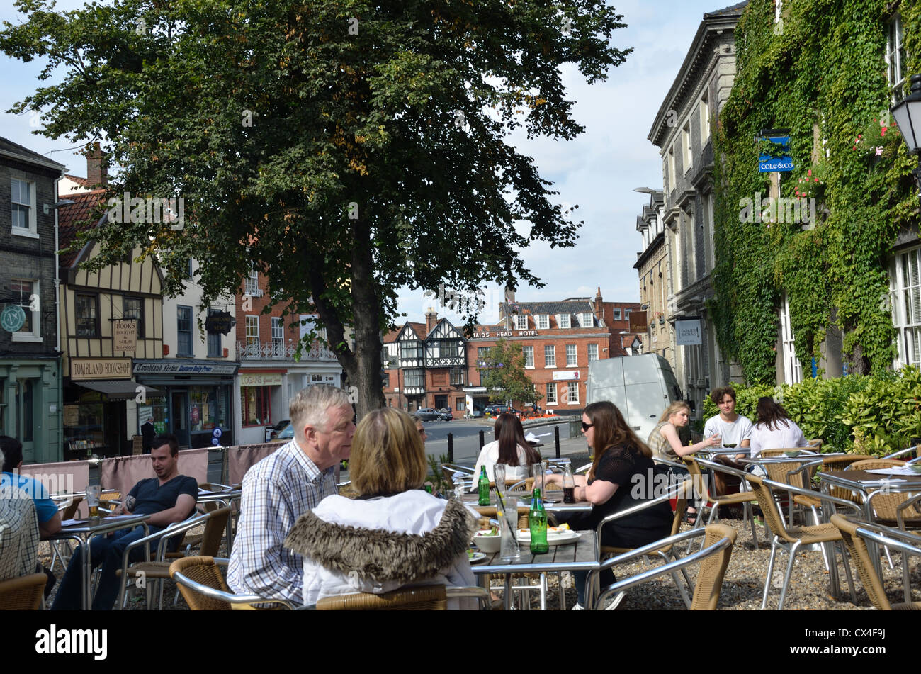 Cafe Scene Norwich Norfolk Stock Photo - Alamy