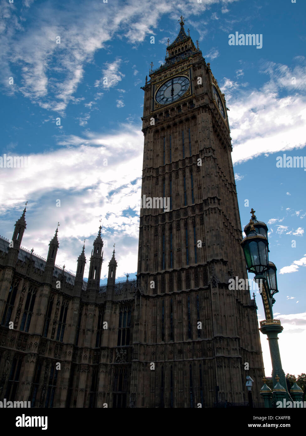 Big Ben clock tower situated at the north end of the Palace of ...