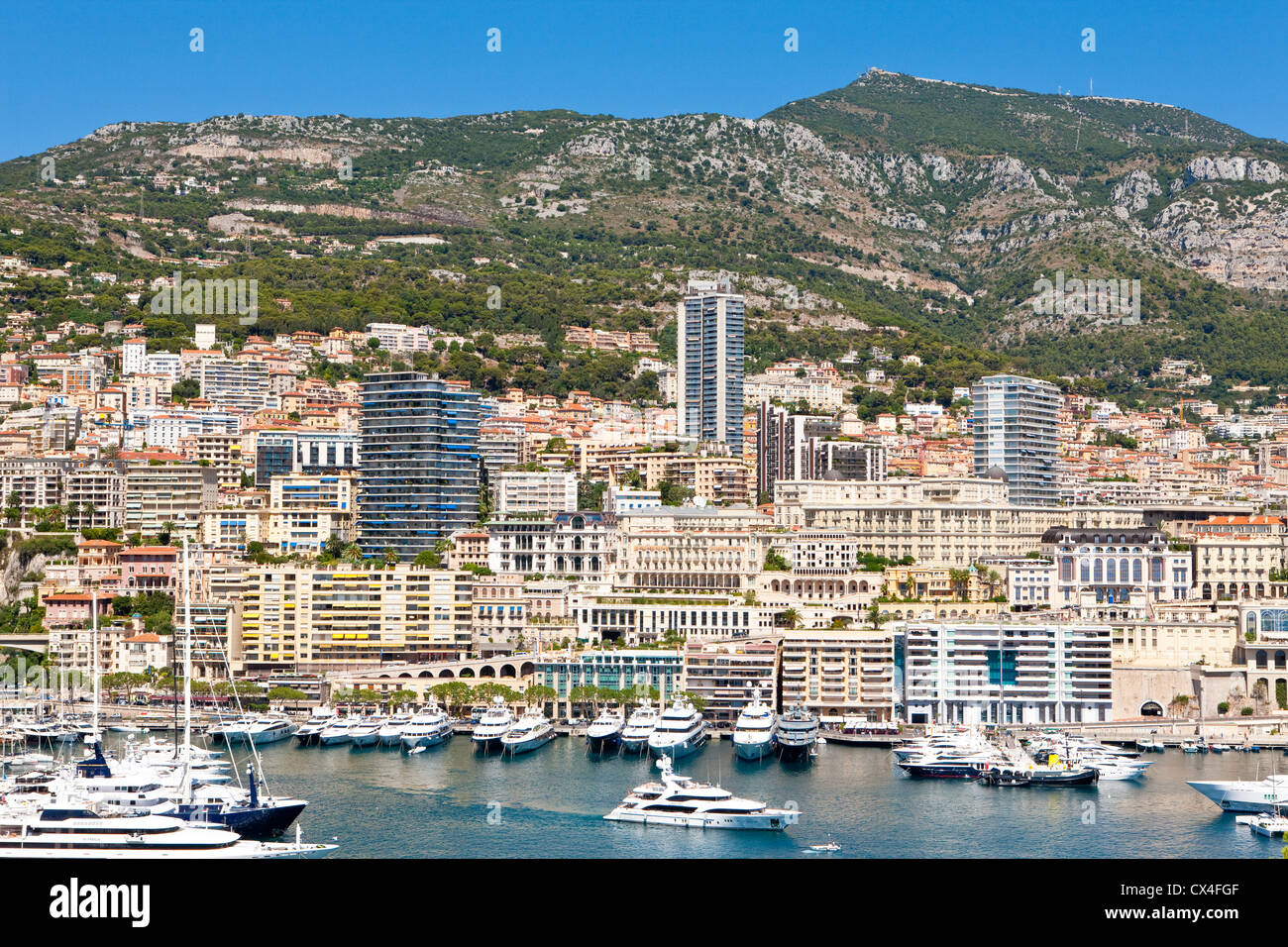 View of the Port of Hercules, La Condamine, Principality of Monaco ...