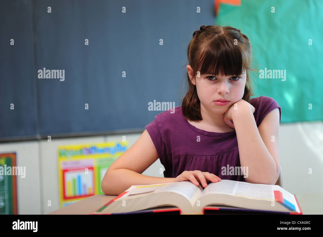 Third Grade Student Sitting