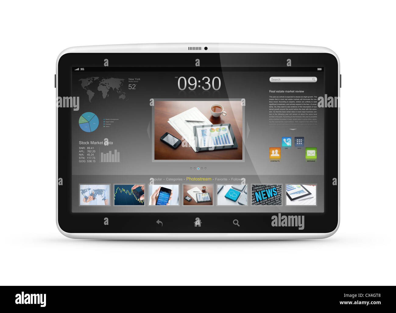 Concept futuristic pda laptop 3d Cut Out Stock Images & Pictures - Alamy