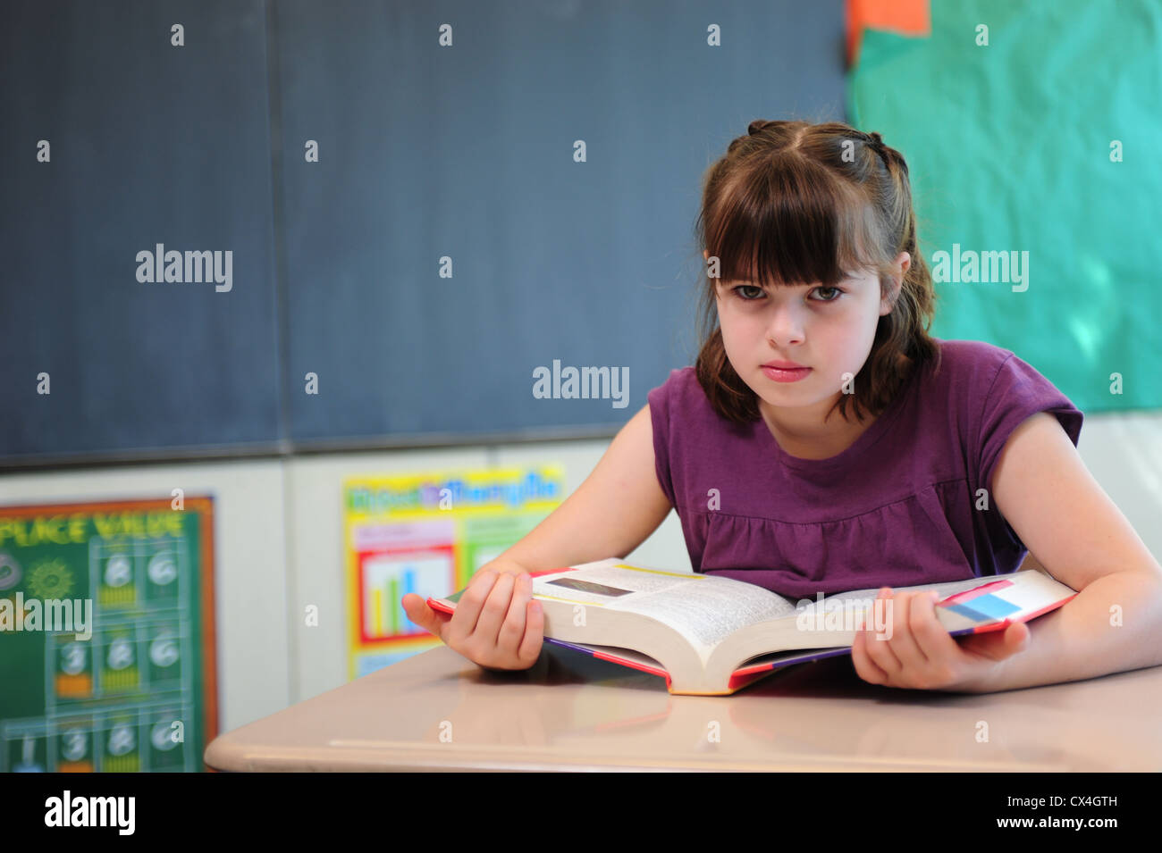 Third Grade Student Sitting
