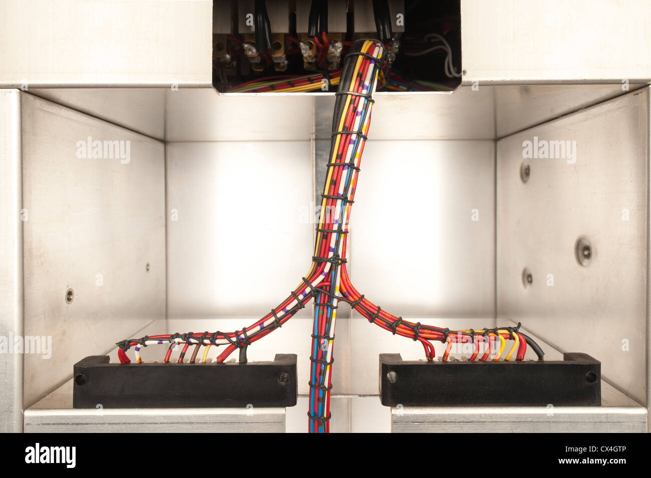 conduit and complicated coded twisted cables into an aluminum enclosure ...