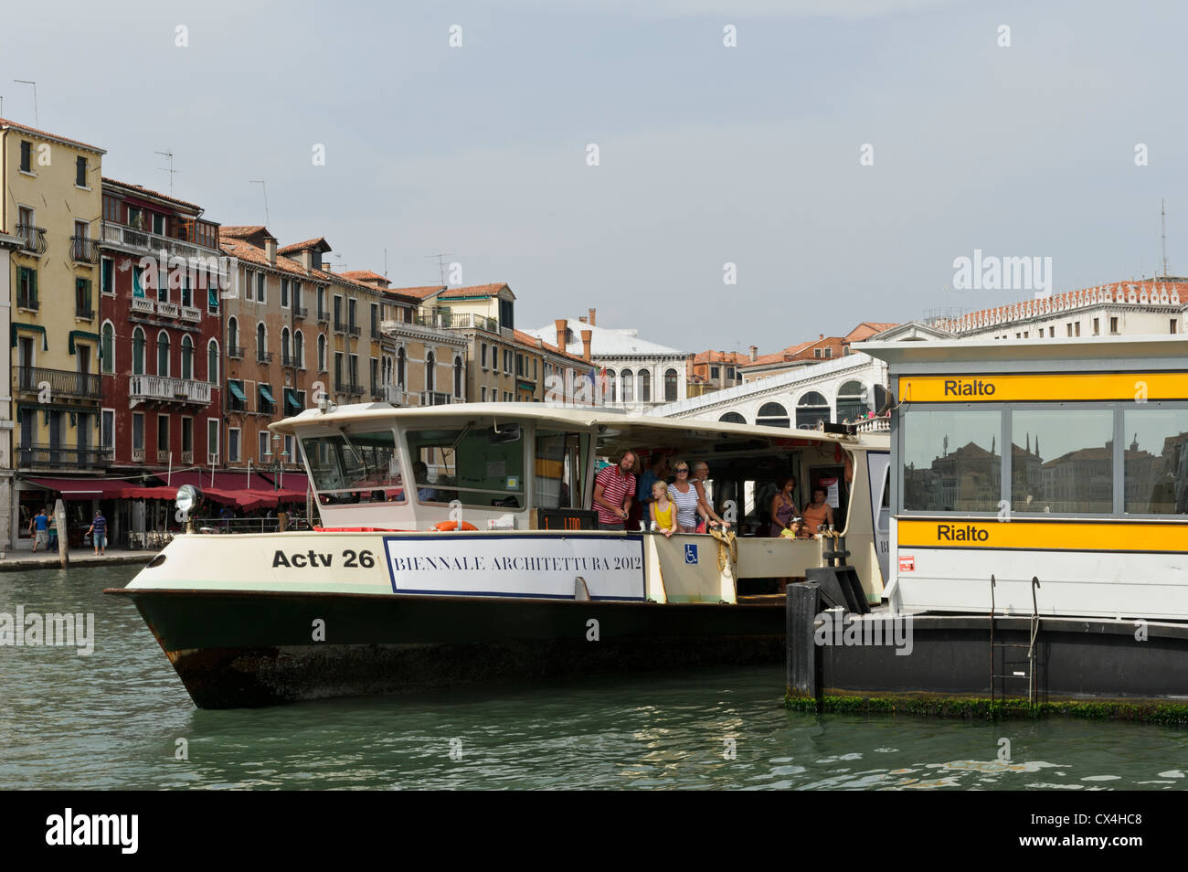 Water bus by station, Venice, Italy Stock Photo - Alamy