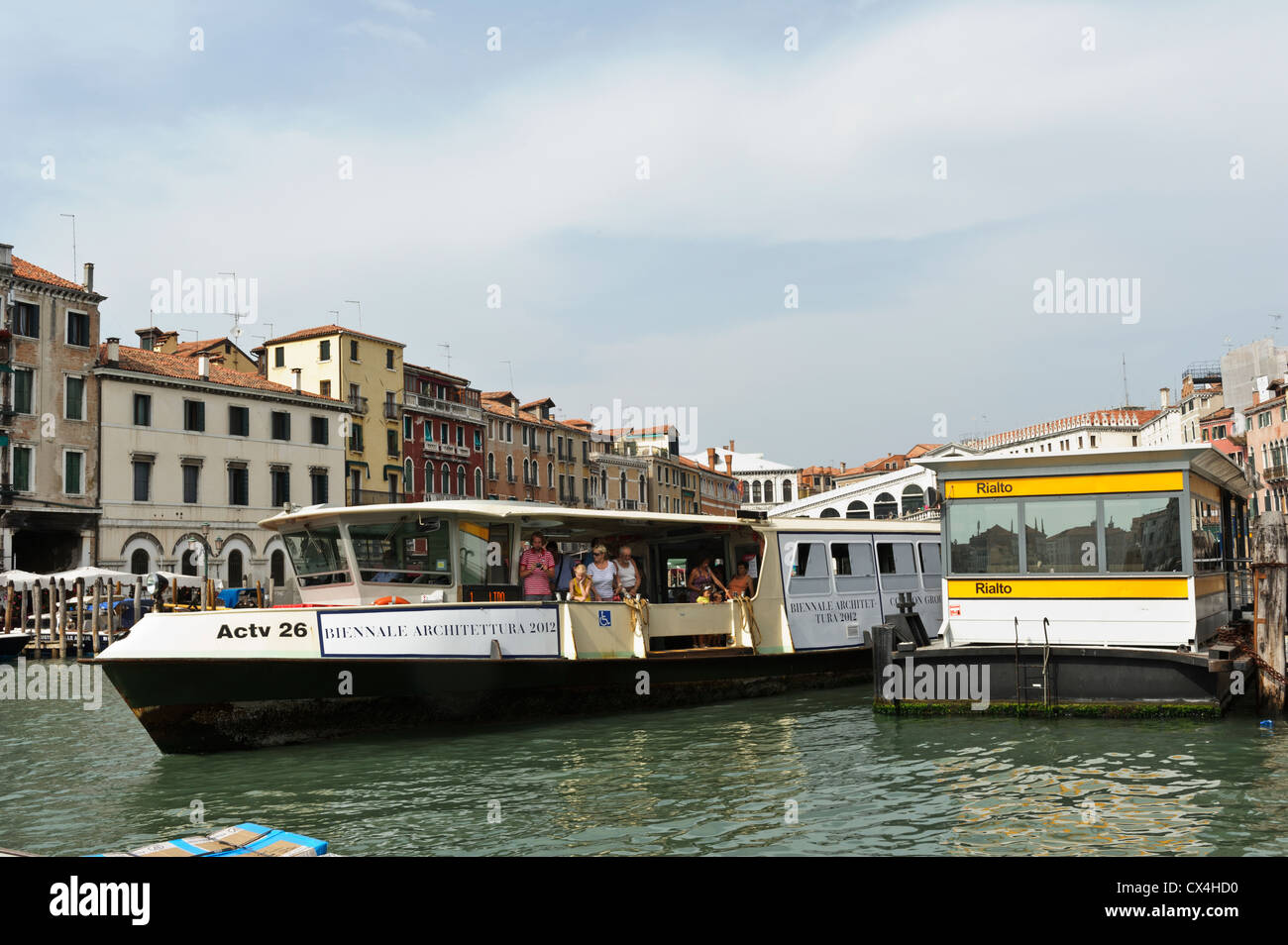 Water bus by station, Venice, Italy Stock Photo - Alamy