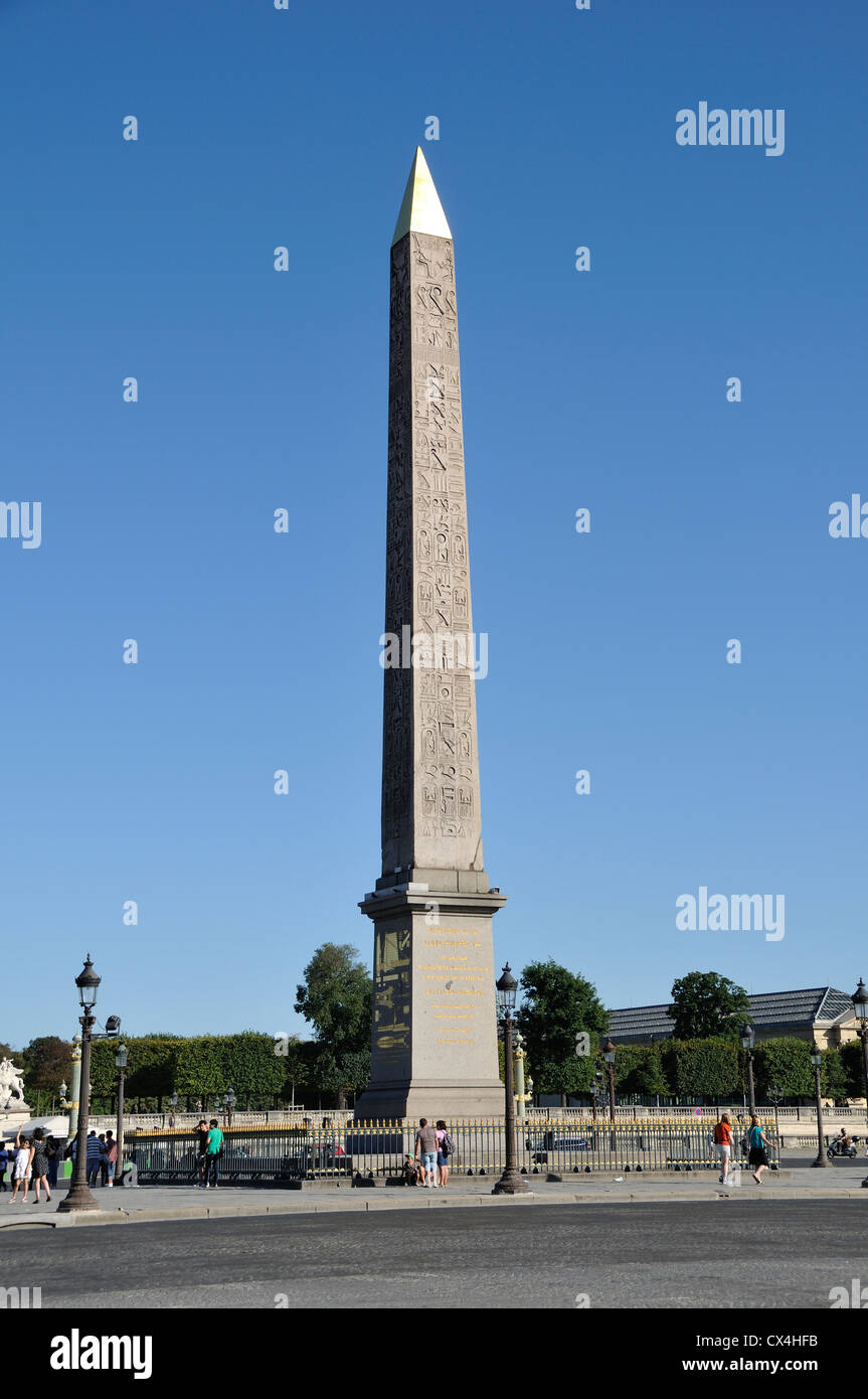 Obelisk of Luxor, Place de la Concorde, Paris, France Stock Photo - Alamy