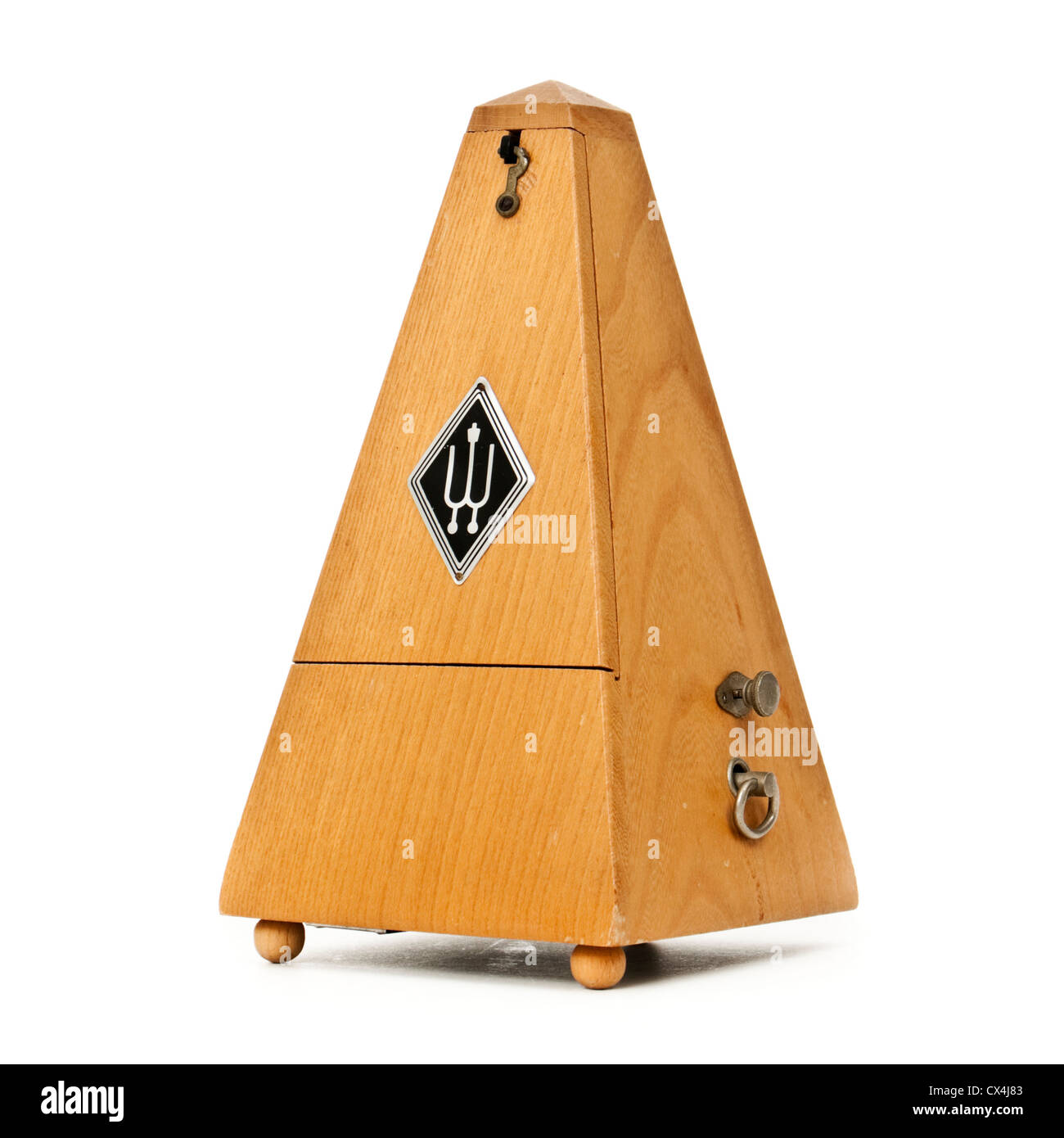 Vintage mechanical wooden pyramid metronome by Wittner of Germany Stock ...