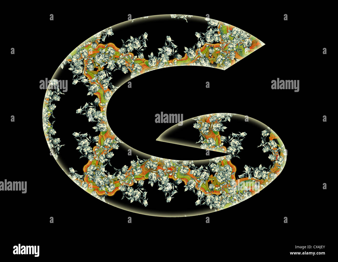 Vintage initials letter G in the style of Art Deco, after a old ...