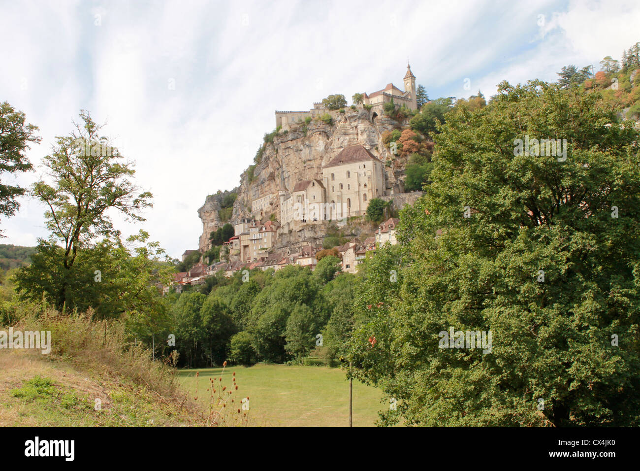 A town in the distance built on a hill Stock Photo - Alamy