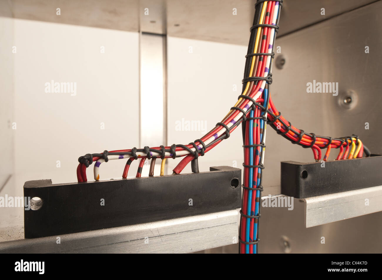 conduit and complicated coded twisted cables into an aluminum enclosure ...