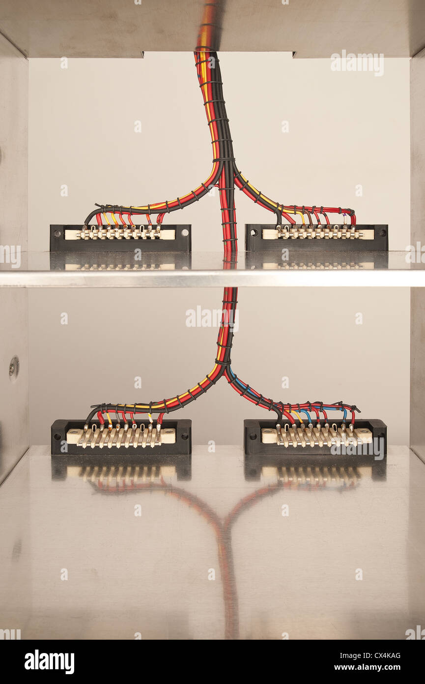 conduit and complicated coded twisted cables into an aluminum enclosure ...