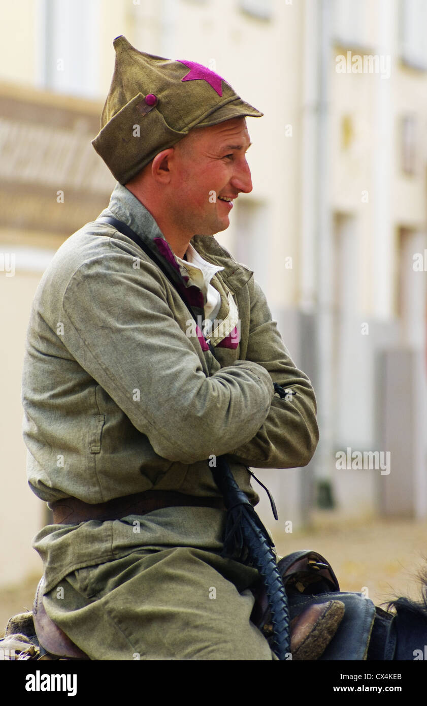 Smiling Red Army cavalryman, 1919 Stock Photo - Alamy