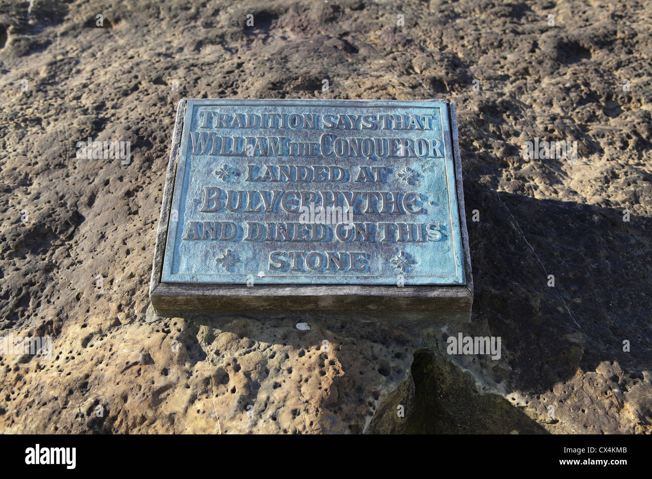 Historic stone on St Leonards seafront where William the Conqueror ...