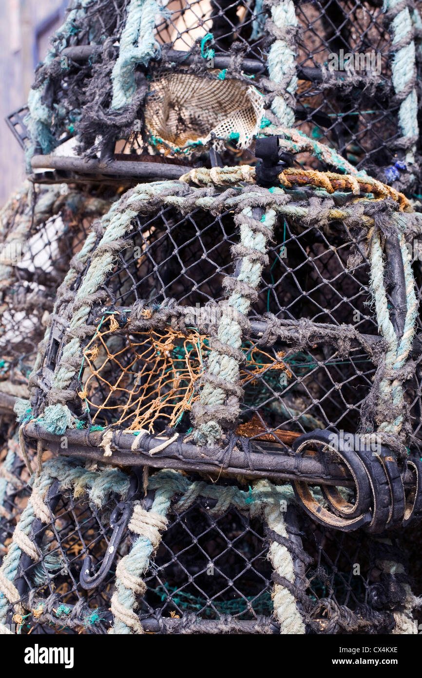 Old lobster pots hi-res stock photography and images - Alamy