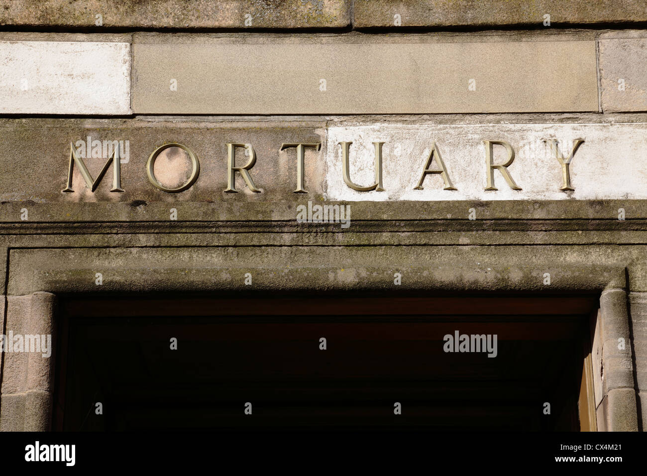 Sign above the old Glasgow City Mortuary on Saltmarket, Scotland, UK ...