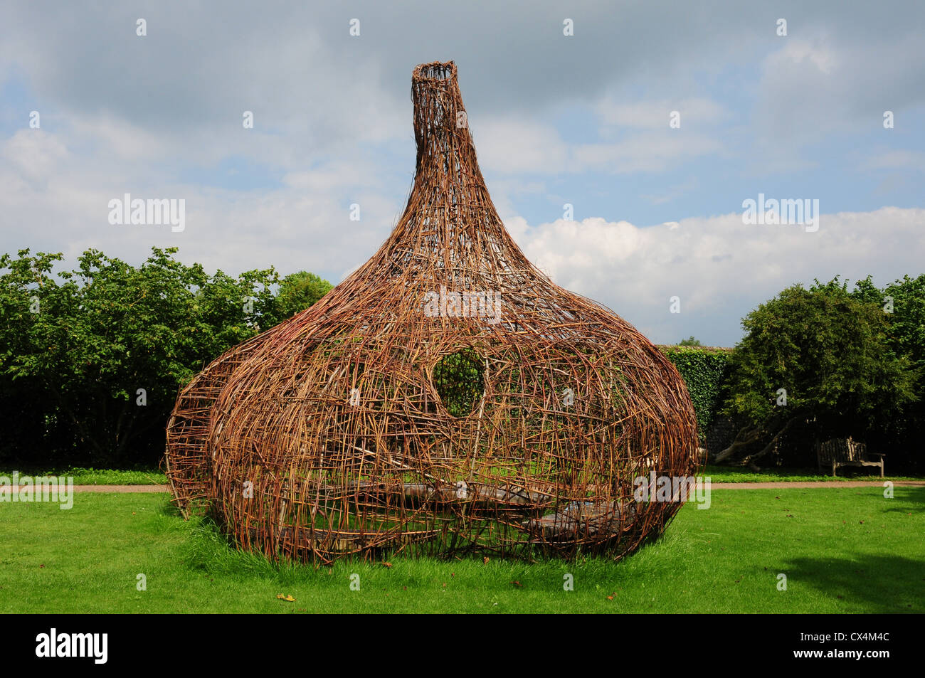 Woven willow structure at West Dean Gardens Stock Photo - Alamy