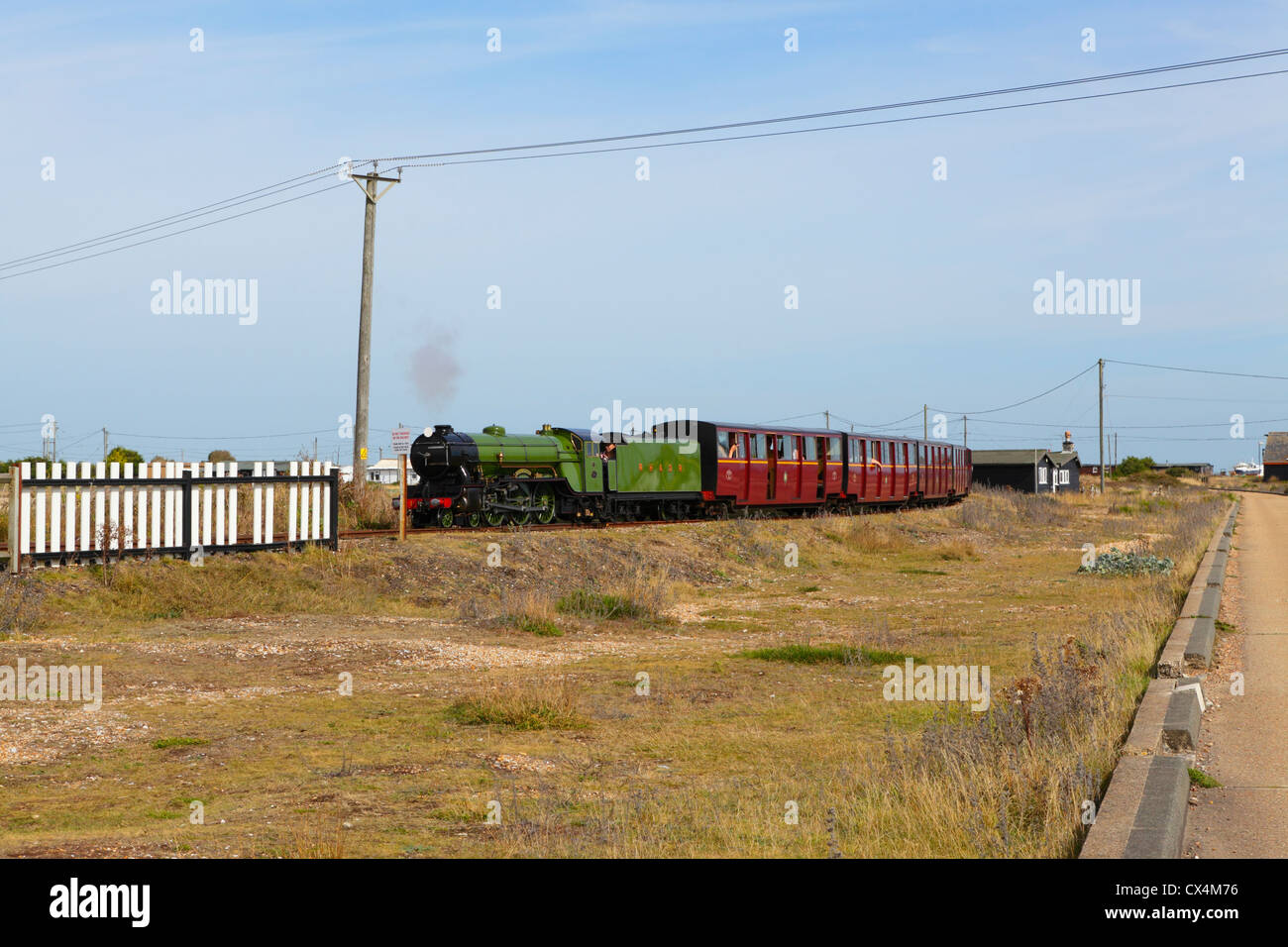 Romney Hythe Dymchurch miniature light railway train approaching ...