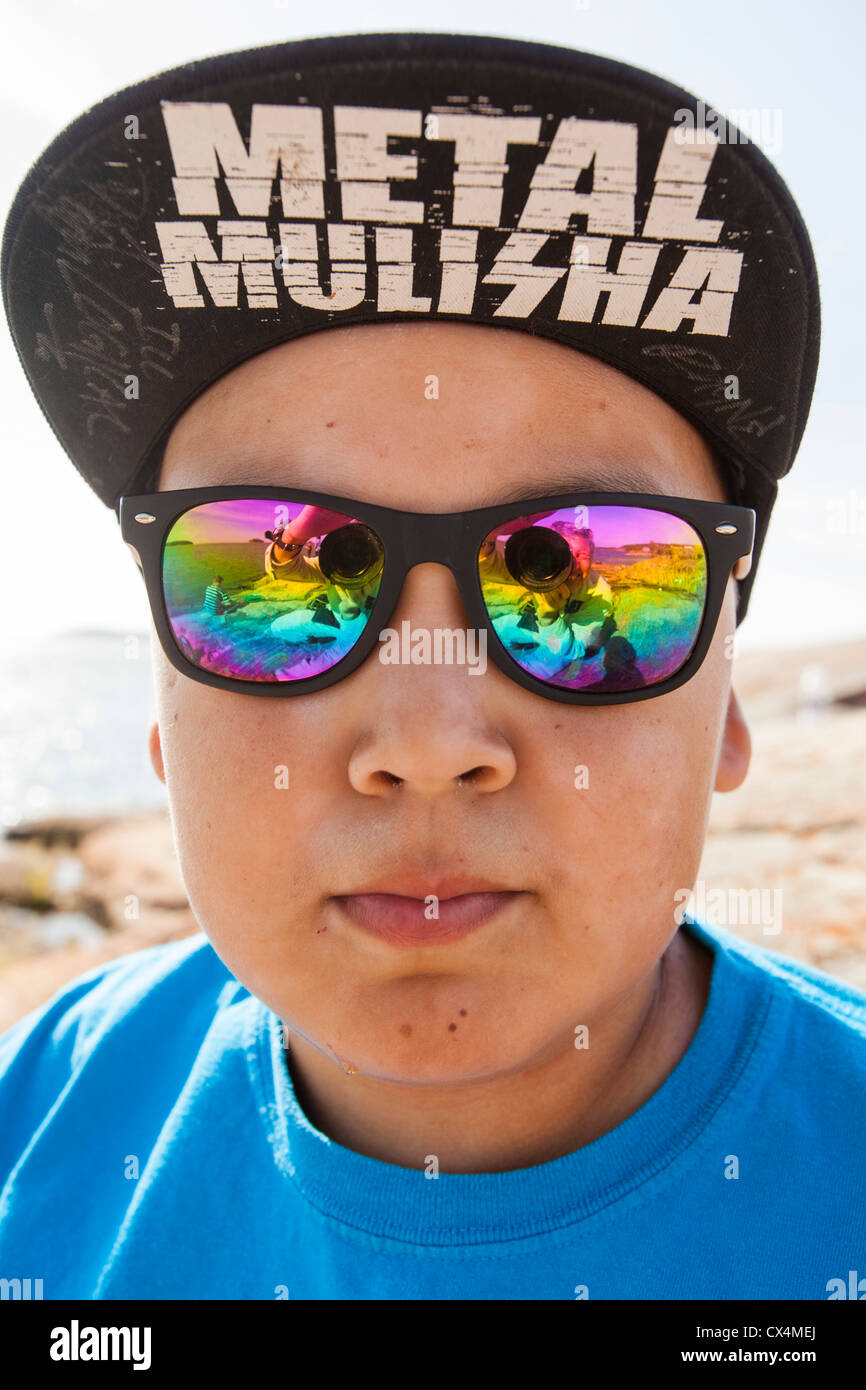 A young First nation boy in Fort Chipweyan Stock Photo - Alamy