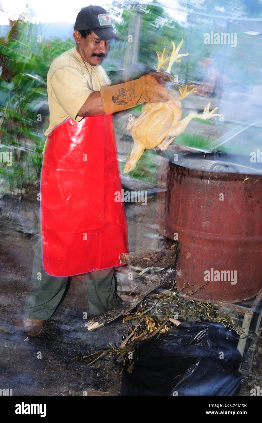 Slaughter chickens in RIVERA . Department of Huila. COLOMBIA Stock ...