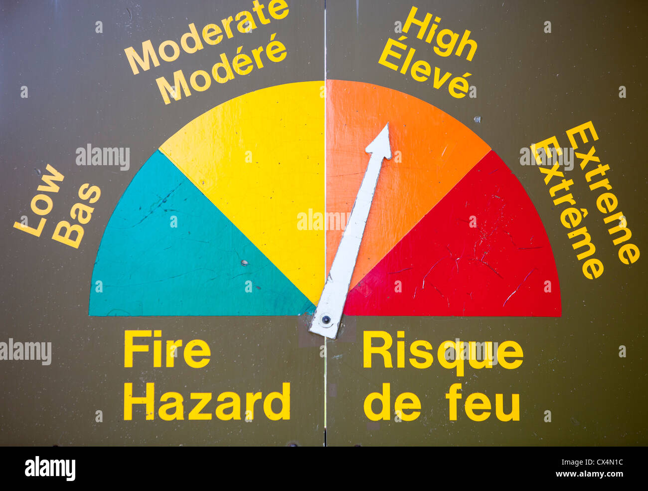 A fire warning sign in Alberta, Canada Stock Photo - Alamy