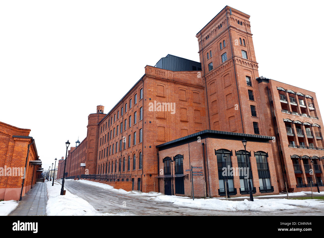 Old converted factory buildings Lodz poland Stock Photo - Alamy